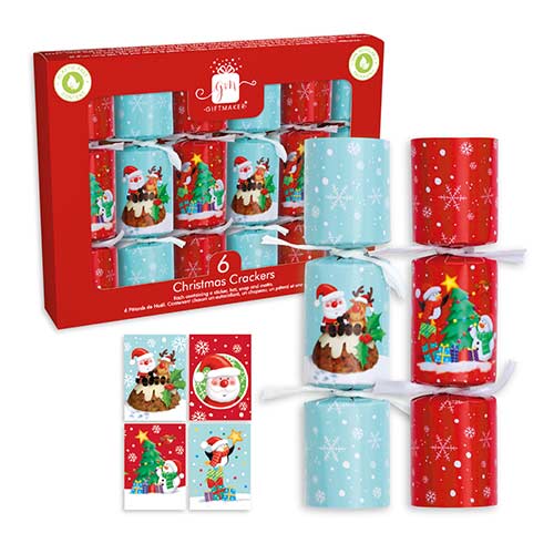 Santa Claus & Friends Mini Family Christmas Crackers 15cm / 6 in - Pack ...