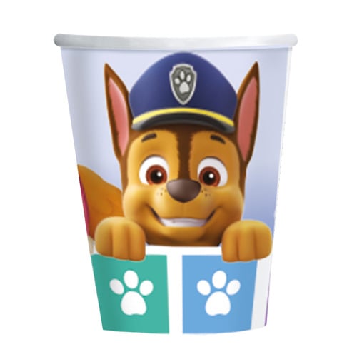 Paw Patrol Paper Cups 250ml Pack Of 8 Partyrama 9405