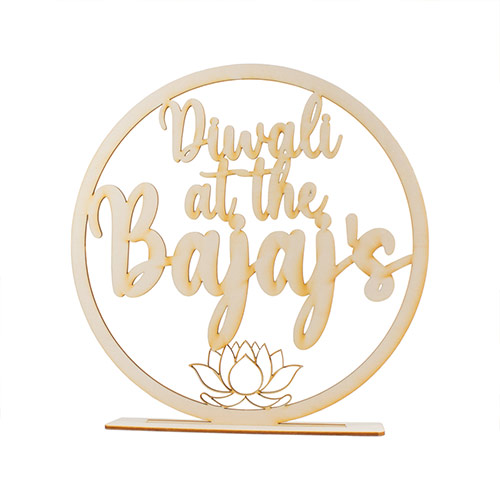 Personalised Diwali Table Sign 20cm | Partyrama