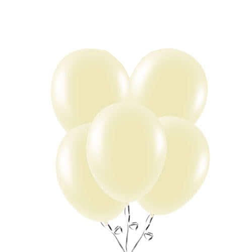 Ivory Biodegradable Latex Balloons 23cm / 9 in - Pack of 20 | Partyrama