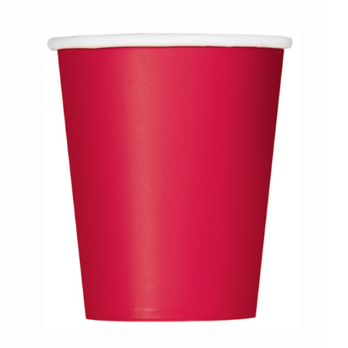 Red Paper Cups 270ml - Pack of 14 | Partyrama