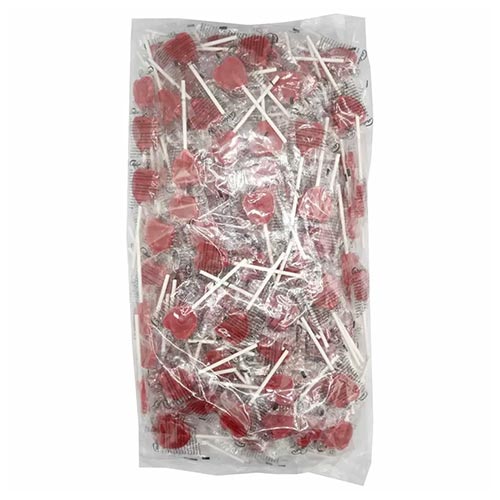 Cherry Heart Lollipop Vegetarian Gluten Free Sweets 5.2g - Pack of 200 ...