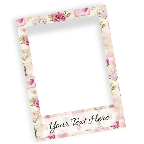 Vintage Romance Personalised Selfie Frame Photo Prop | Partyrama