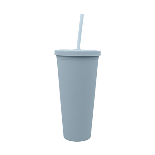 Pastel Blue Reusable Cold Drinks Plastic Cup 600ml | Partyrama