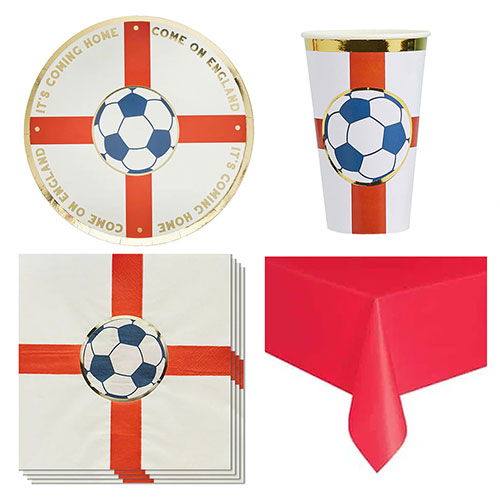 Come On England Football 8 Person Value Party Pack | Partyrama