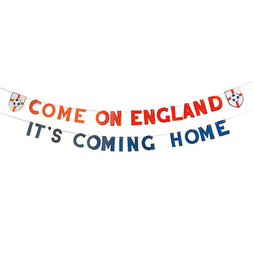 Come on England It's Coming Home Card Banner 2.5m | Partyrama