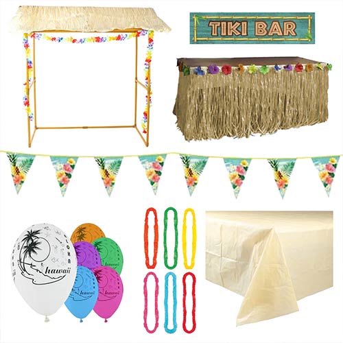 Hawaiian Tiki Bar Basic Decoration Kit | Partyrama