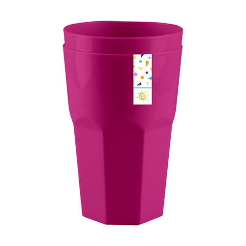 Hot Pink Plastic Reusable Tumbler Cups 400ml - Pack of 2 | Partyrama