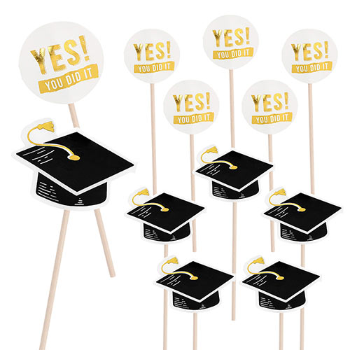 You Did It Graduation Cocktail Sticks - Pack of 12 | Partyrama