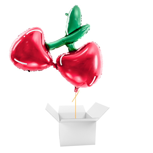 Glossy Cherries Giant Helium Foil Balloon - Inflated Balloon in a Box ...