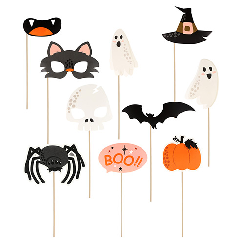 Assorted Halloween Photo Booth Props - Pack of 10 | Partyrama