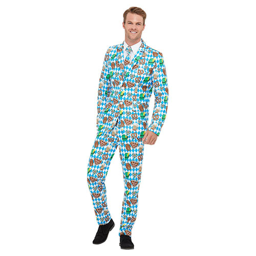 Beer Festival Blue Suit Fancy Dress Costume Adult Mens Medium | Partyrama