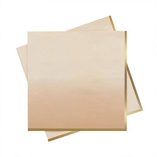 Gold & Peach Ombre Luncheon Paper Napkins 3 Ply 33cm - Pack of 16 ...
