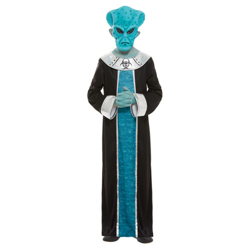 Alien Fancy Dress Costume Kids Unisex Medium - Age 7-9 | Partyrama