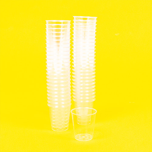 Clear Disposable Plastic Shot Glasses - Pack of 50 | Partyrama