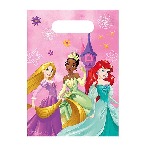 Disney Princess Live Your Story Party Plastic Loot Bags - Pack of 6 ...