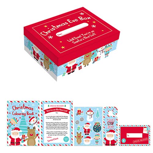 Festive Friends Red Christmas Eve Activity Gift Box 26cm | Partyrama