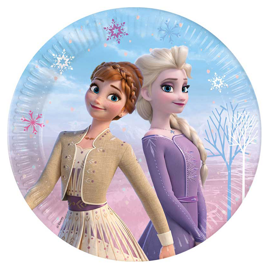Frozen II Wind Spirit Disney Round Paper Plates 23cm - Pack of 8 ...