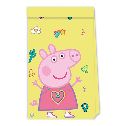Peppa Pig Messy Play Paper Party Bags - Pack of 4 | Partyrama