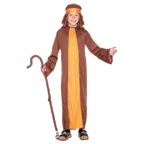 Shepherd Christmas Nativity Fancy Dress Costume Kids Unisex Small - Age ...