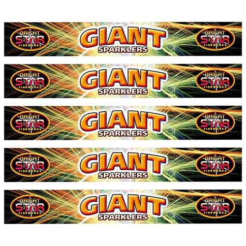 Giant Hand-Held Sparklers 25cm - 5 Packs of 5 | Partyrama