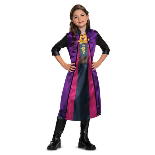 Anna Travelling Disney Frozen Basic Girls Fancy Dress Costume Kids Age ...