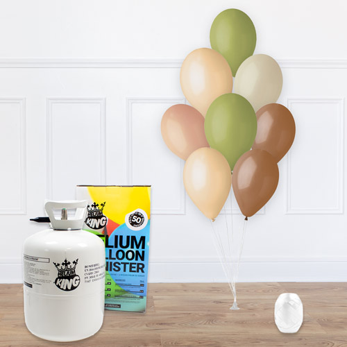 Disposable Helium Gas Canister with 50 Brown, Olive Green, Misty Rose ...