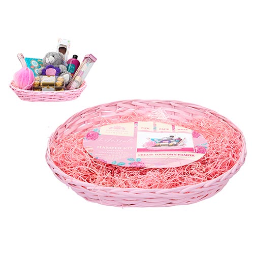 Make Your Own Oval Hamper Gift Basket Kit | Partyrama