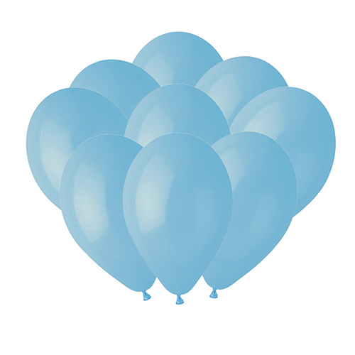 Baby Blue Latex Balloons 23cm / 9 in - Pack of 30 | Partyrama