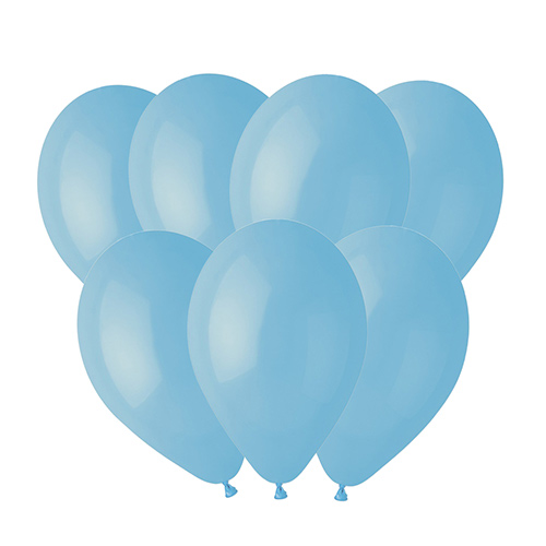 Baby Blue Latex Balloons 23cm / 9 in - Pack of 20 | Partyrama