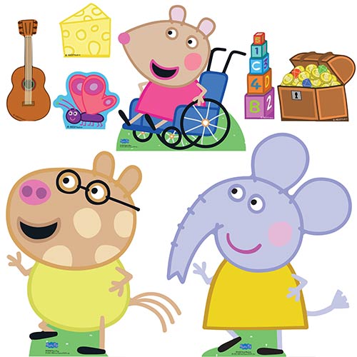 Mandy, Emily and Pedro (Peppa Pig) Cardboard Cutouts Decoration Pack ...