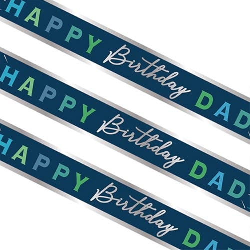 Happy Birthday Dad Foil Banner 274cm | Partyrama