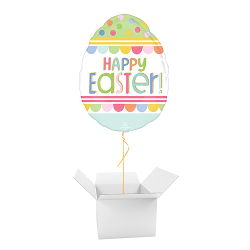 Happy Easter Colourful Egg Helium Foil Giant Balloon - Inflated Balloon ...