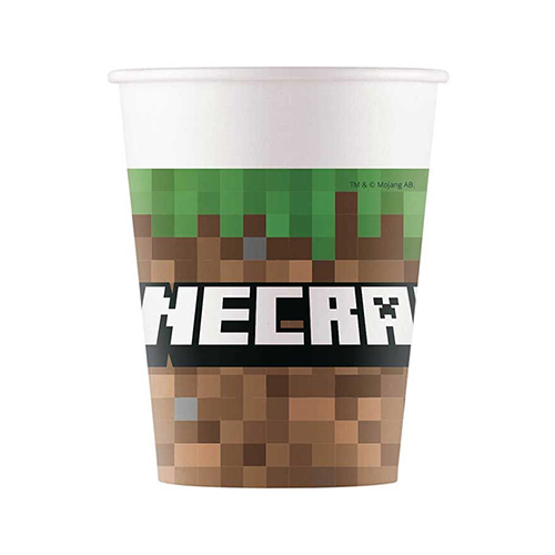 Minecraft Paper Cups 200ml - Pack of 8 | Partyrama