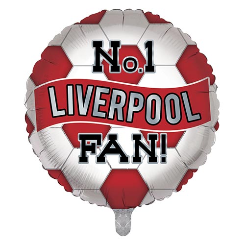 No. 1 Liverpool Fan Football Round Foil Helium Balloon 46cm / 18 in ...