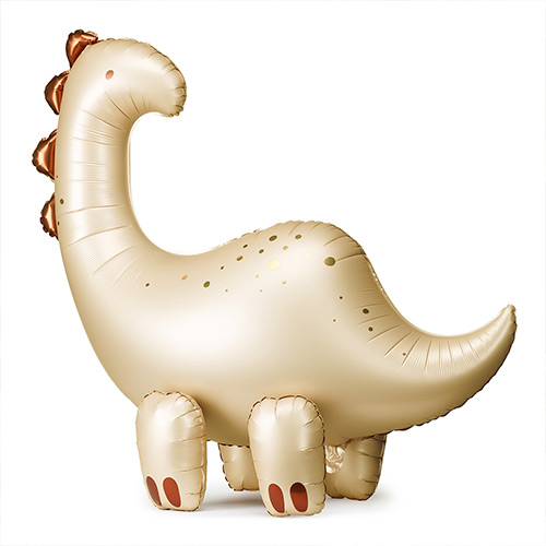 Satin Gold Brontosaurus Dinosaur Standing Giant Air Fill Foil Balloon ...