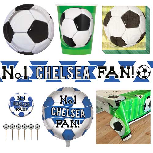 Chelsea Football 8 Person Deluxe Party Pack | Partyrama