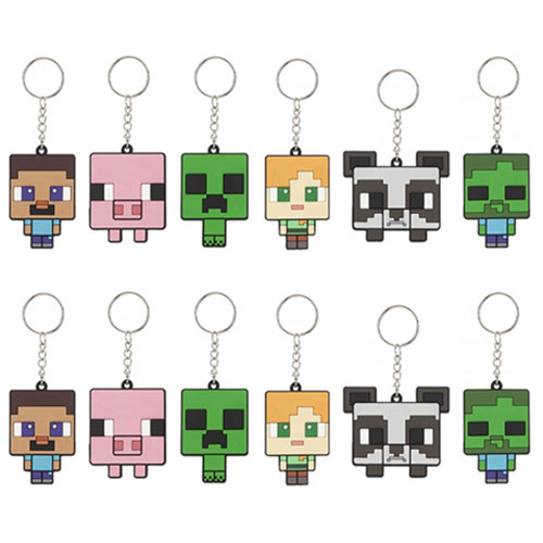 Minecraft 2D Soft PVC Keyrings - Pack of 12 | Partyrama