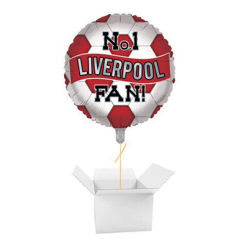 No. 1 Liverpool Fan Football Round Foil Helium Balloon - Inflated ...