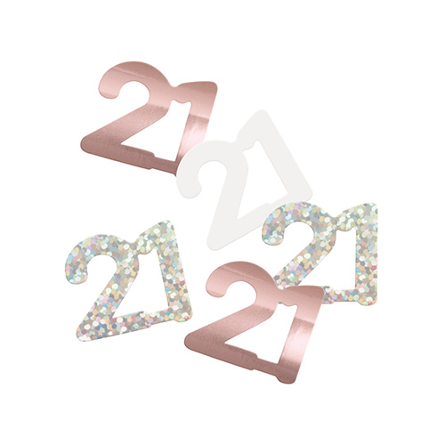 Rose Gold Glitz 21st Birthday Holographic Assorted Table Confetti 14g ...