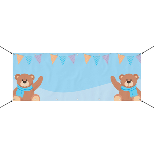 Teddy Bear Bunting Large Personalised Banner 10ft x 4ft | Partyrama