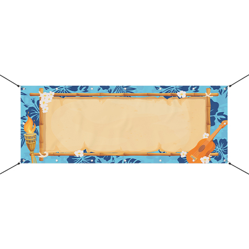 Tropical Island Blue Large Personalised Banner 10ft x 4ft | Partyrama