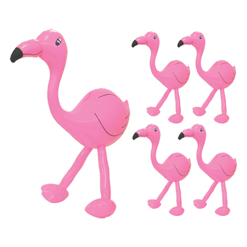 Inflatable Neon Pink Flamingo 51cm / 20 in - Pack of 5 | Partyrama