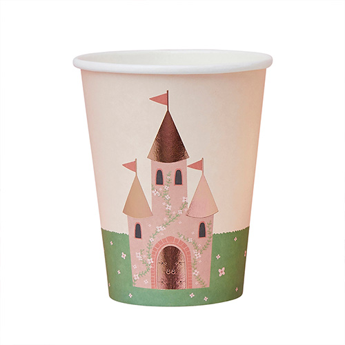 Princess Castle Paper Cups 250ml - Pack of 8 | Partyrama