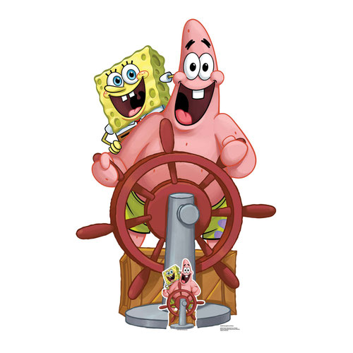 SpongeBob SquarePants and Patrick Star Lifesize Cardboard Cutout 133cm ...