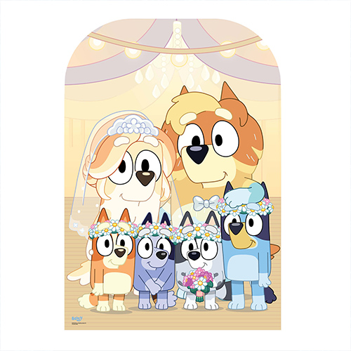 Uncle Rad and Frisky’s Wedding Bluey Stand In Cardboard Cutout 131cm ...