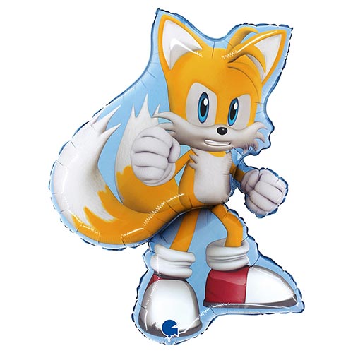 Tails Sonic The Hedgehog Giant Foil Helium Balloon 84cm / 33 in | Partyrama