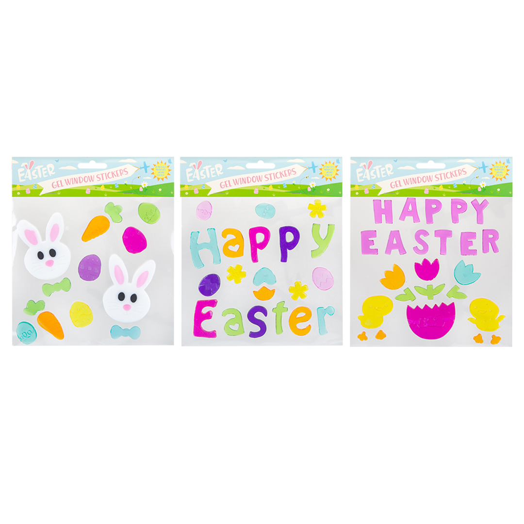 Assorted Easter Gel Window Stickers 20cm | Partyrama