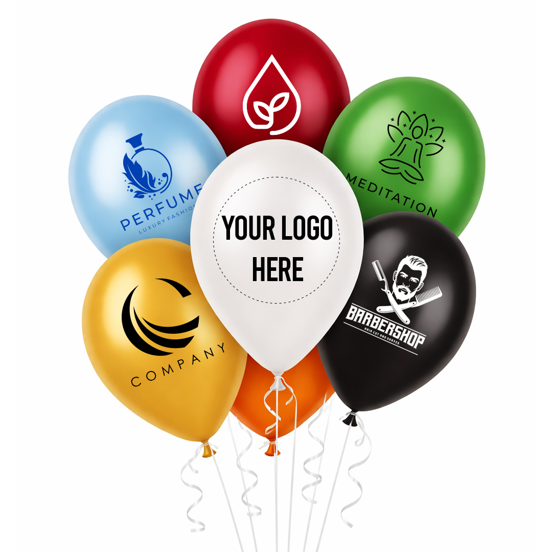 Personalised Printed Logo Latex Balloons 30cm / 12 in | Partyrama