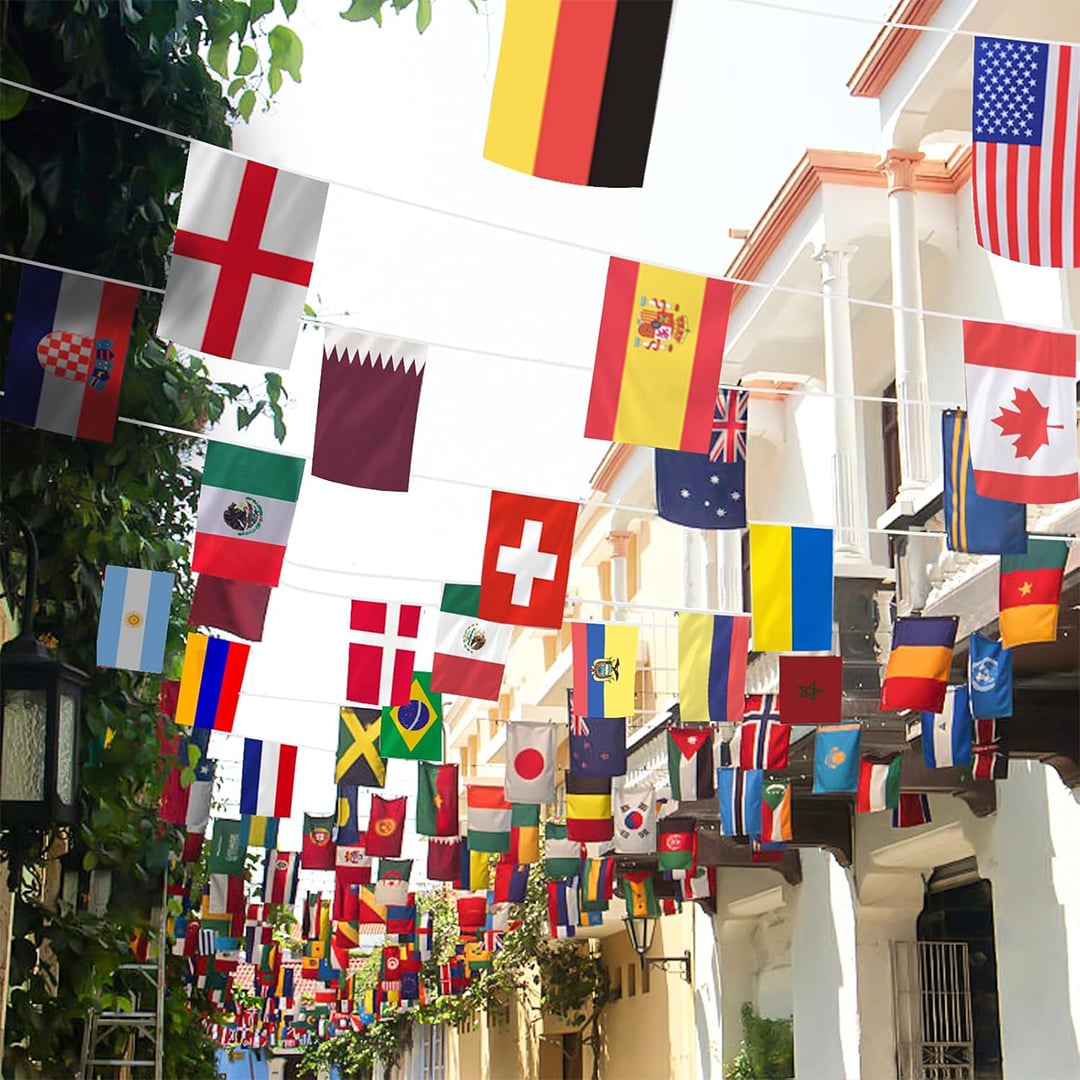 World Cup 2026 48 Flag Team Bunting Banner 15m | Partyrama